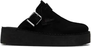 Clarks Trek Wedge Mules In Black Sde - 30% Off | Editorialist